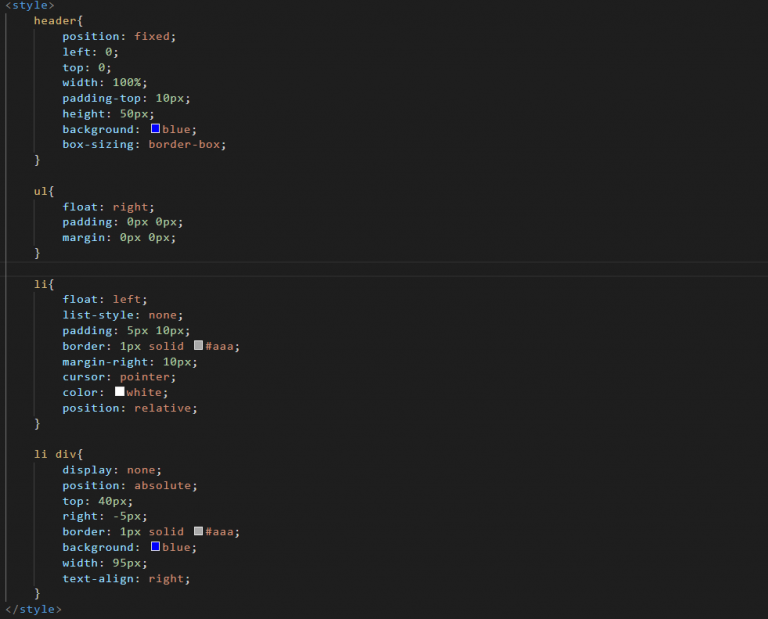 Simple Coding to show/hide Dropdown Menu using JQuery - Spiceworks Myanmar