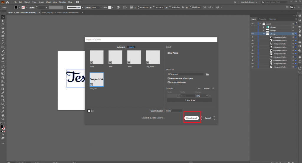 How to Export and Modified SVG in AI and PSD - Web Development & Tech ...