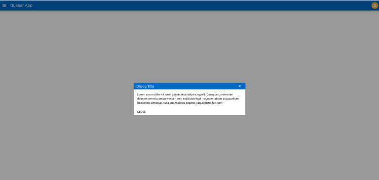 Menu and Dialog Creation using Quasar framework - Spiceworks Myanmar